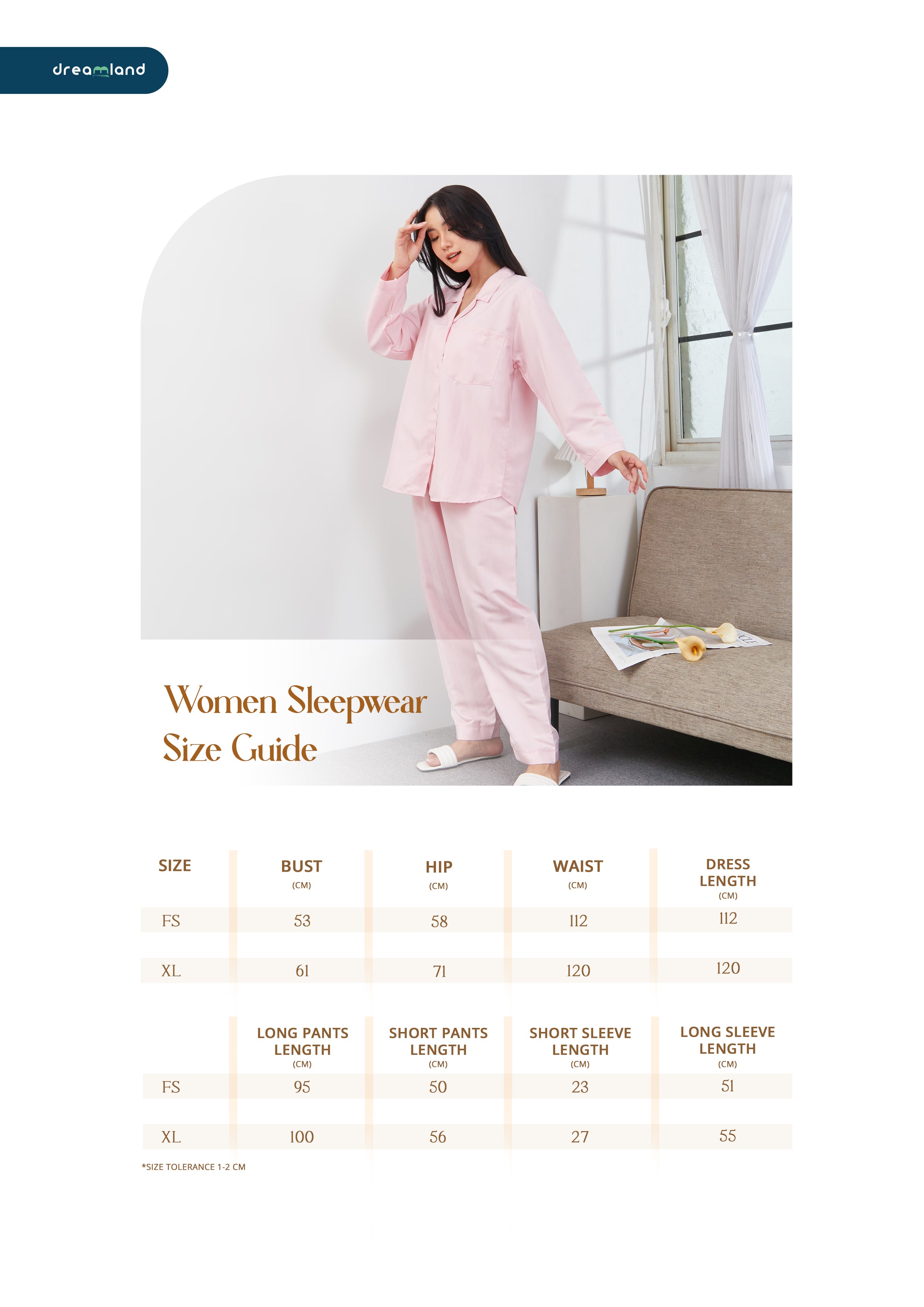 Sleepwear Size Guide – Sleep in Dreamland